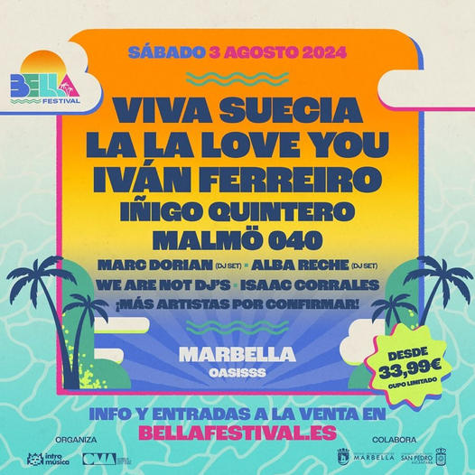 Así va quedando el Cartel del Bella Festival 2024 | CALVARI