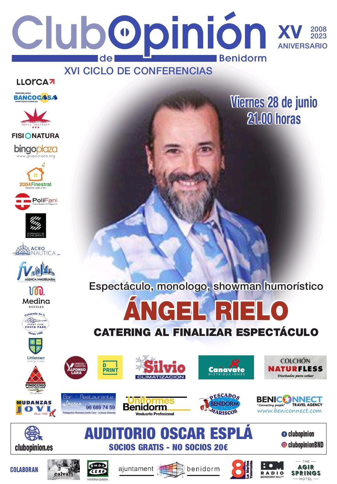 Espectáculo, monólogo, showman humorístico de Angel Rielo -Viernes 28 ...