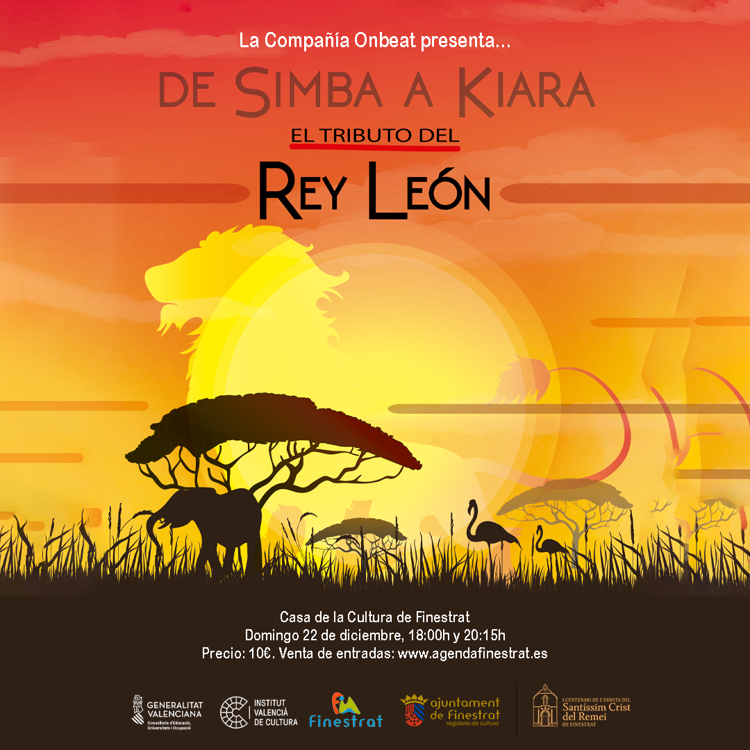 Últimas entradas para el Tributo al Rey León «De Kiara a Simba», que se ...