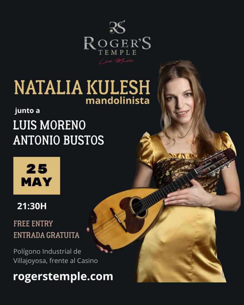 Natalia Kulesh a la mandolina tocará junto a Luis Moreno y Antonio ...